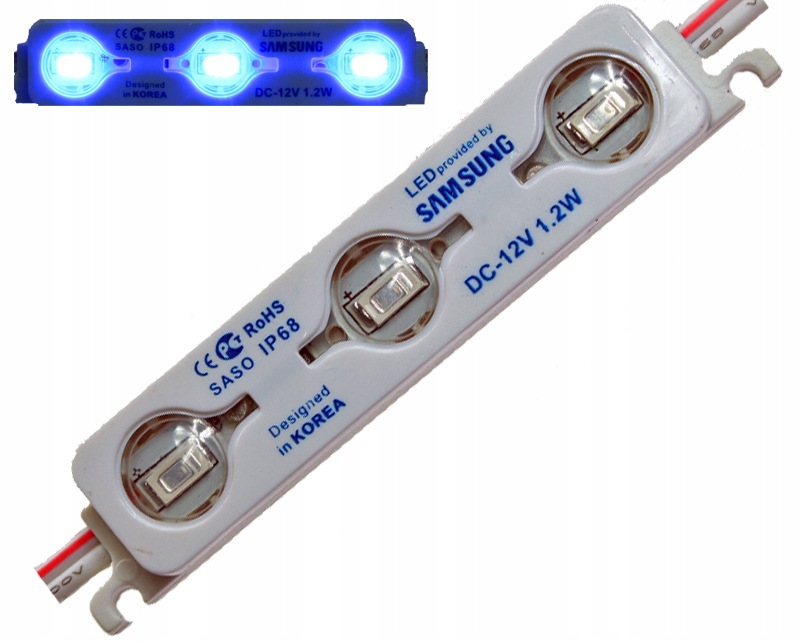 MODUŁ LED SAMSUNG LED 1,2W SOCZEWKA NIEBIESKI (5907059972065) • Cena ...