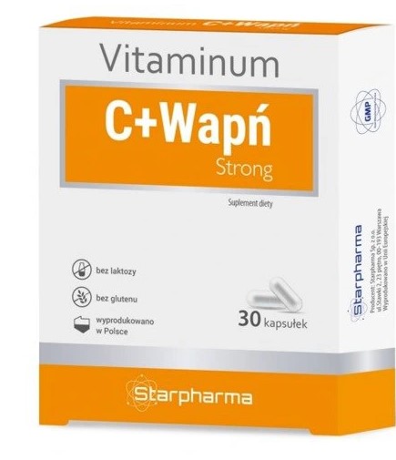 Starpharma Vitaminum C + Wapń Strong 30 kapsułek (5906874986943) • Cena ...