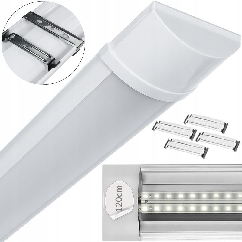 ŚWIETLÓWKA LAMPA MAGAZYNOWA NATYNKOWA OPRAWA LED SUFITOWA 120cm 230V ... ŚWIETLÓWKA LAMPA MAGAZYNOWA NATYNKOWA OPRAWA LED SUFITOWA 120cm 230V ...