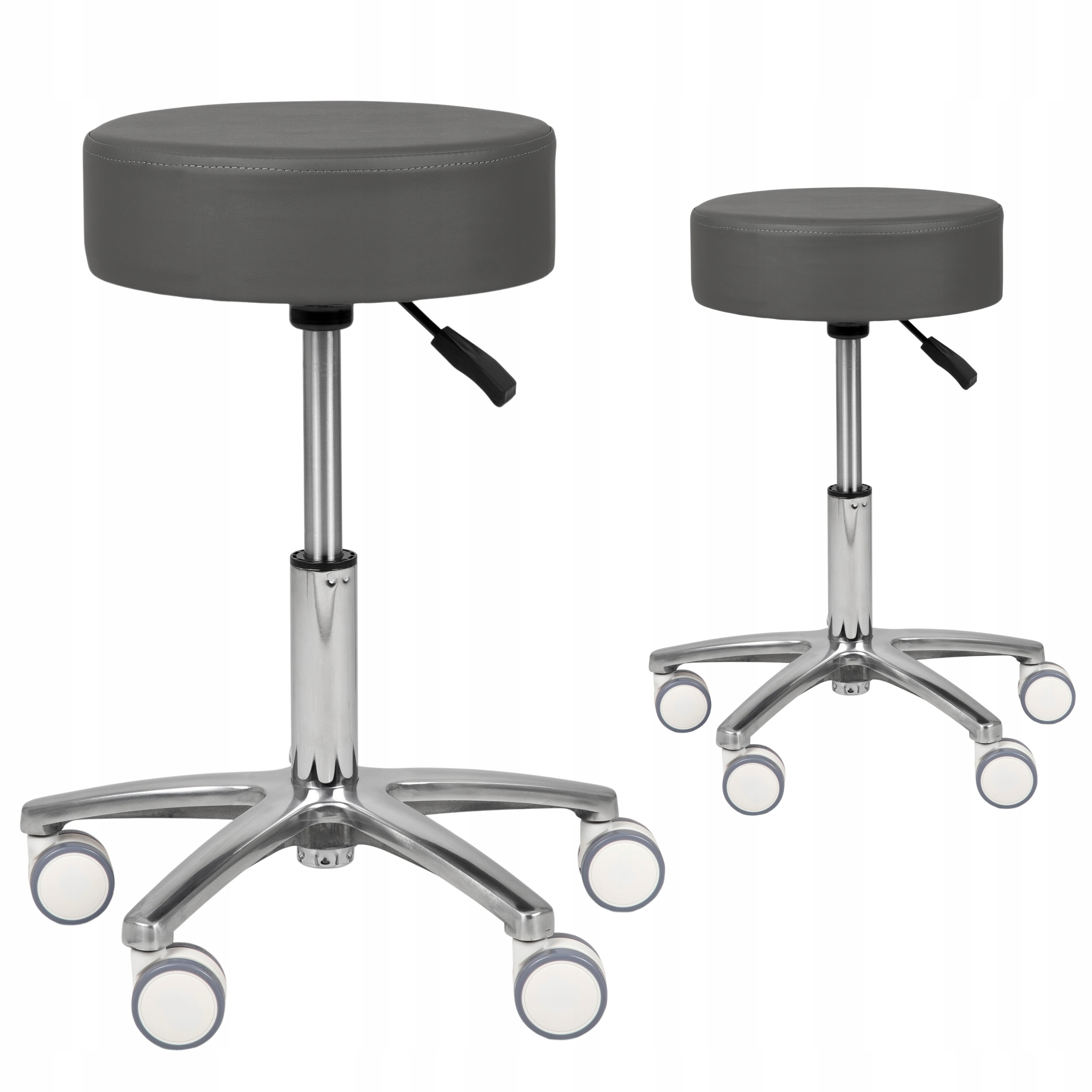 TABORET OBROTOWY OKRĄG LEKARSKI KOSMETYCZNY Z KÓŁKAMI WYPOSAŻENIE ...