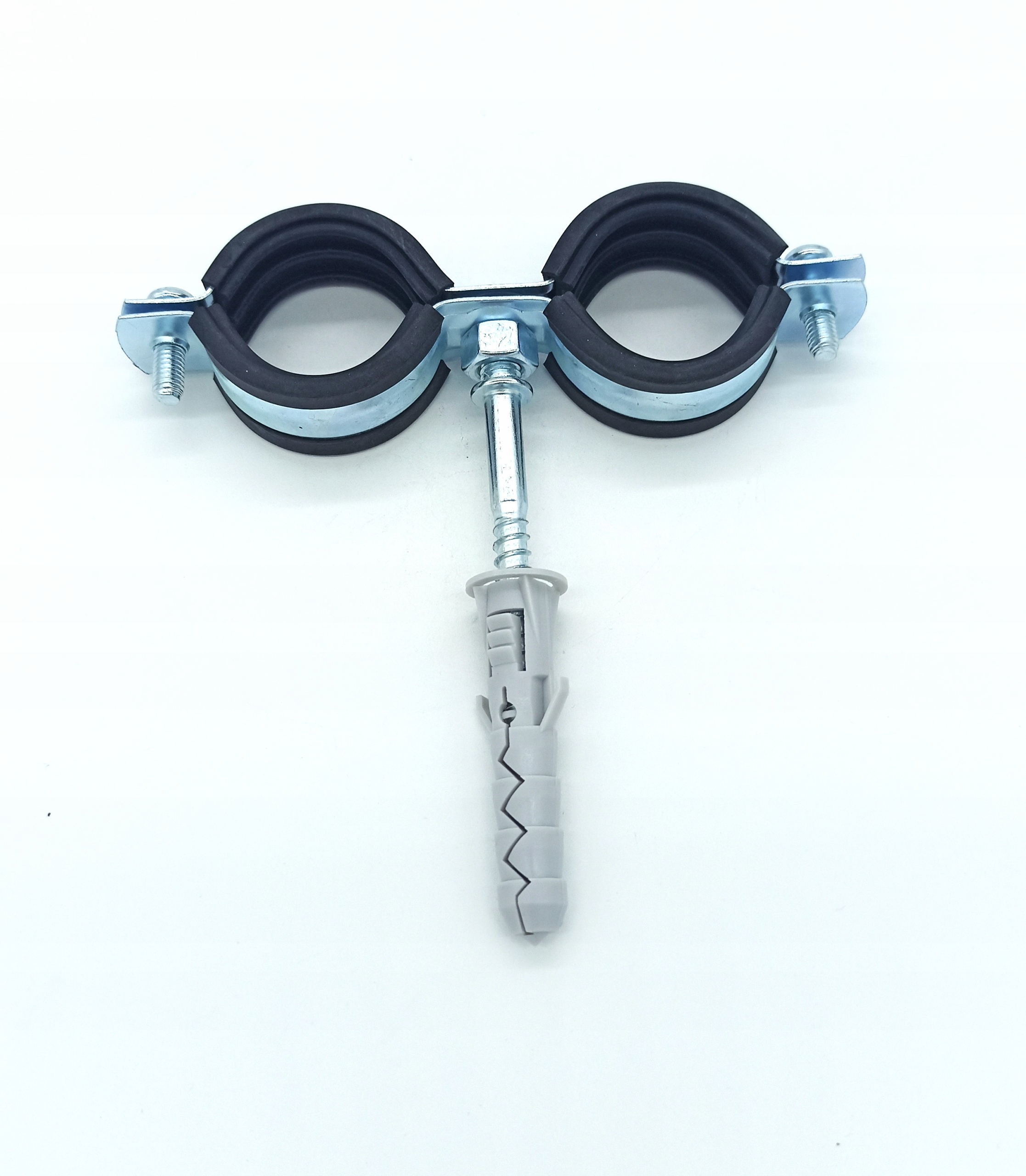 UCHWYT PODWÓJNY STALOWY DO RUR 1' Z GUMĄ OBEJMA (8003737690812) • Cena ...