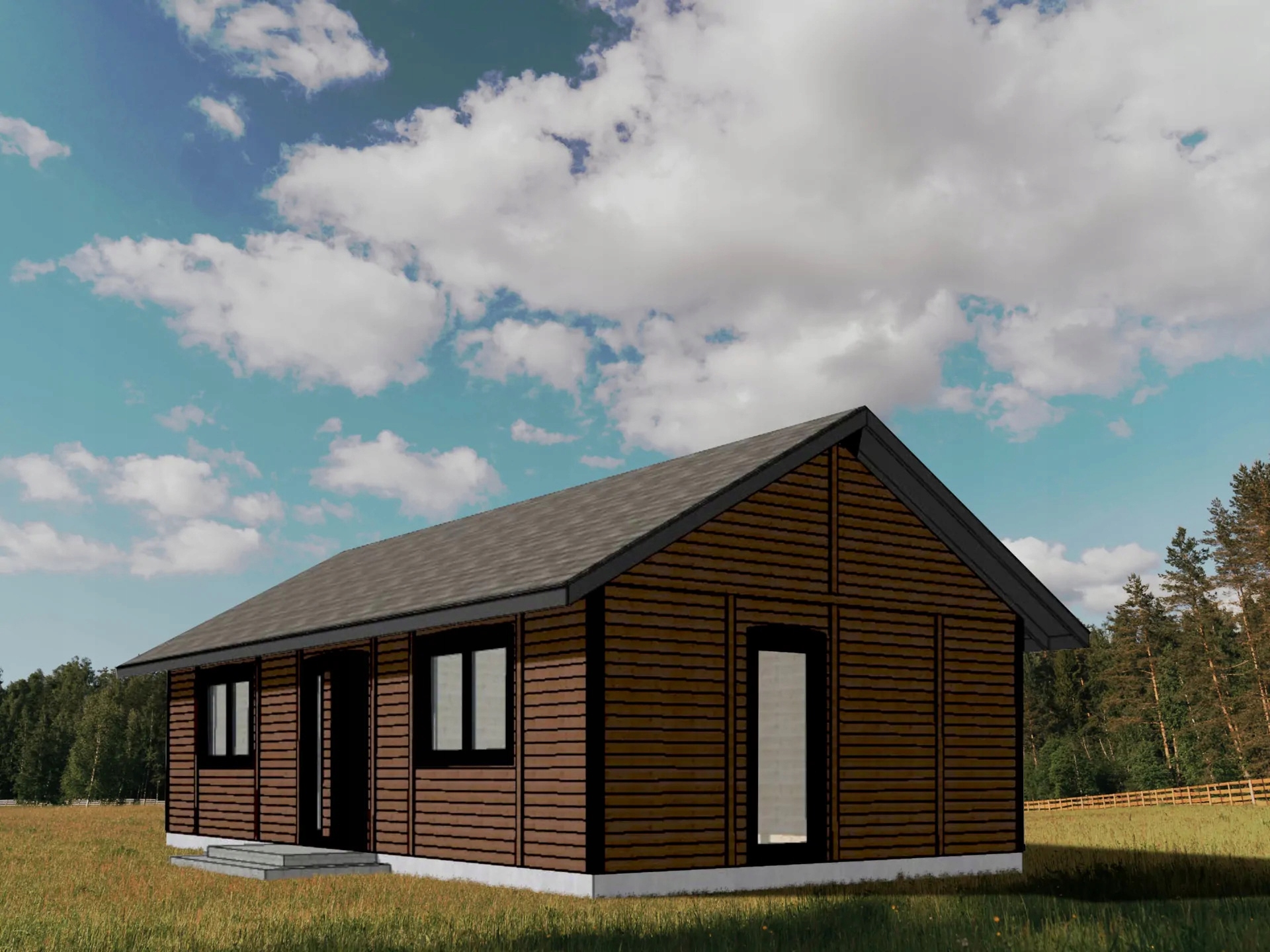 Dom rekreacyjny do 70m2 na zgłoszenie bez pozwoleń (Antoni 70m2) • Cena ...