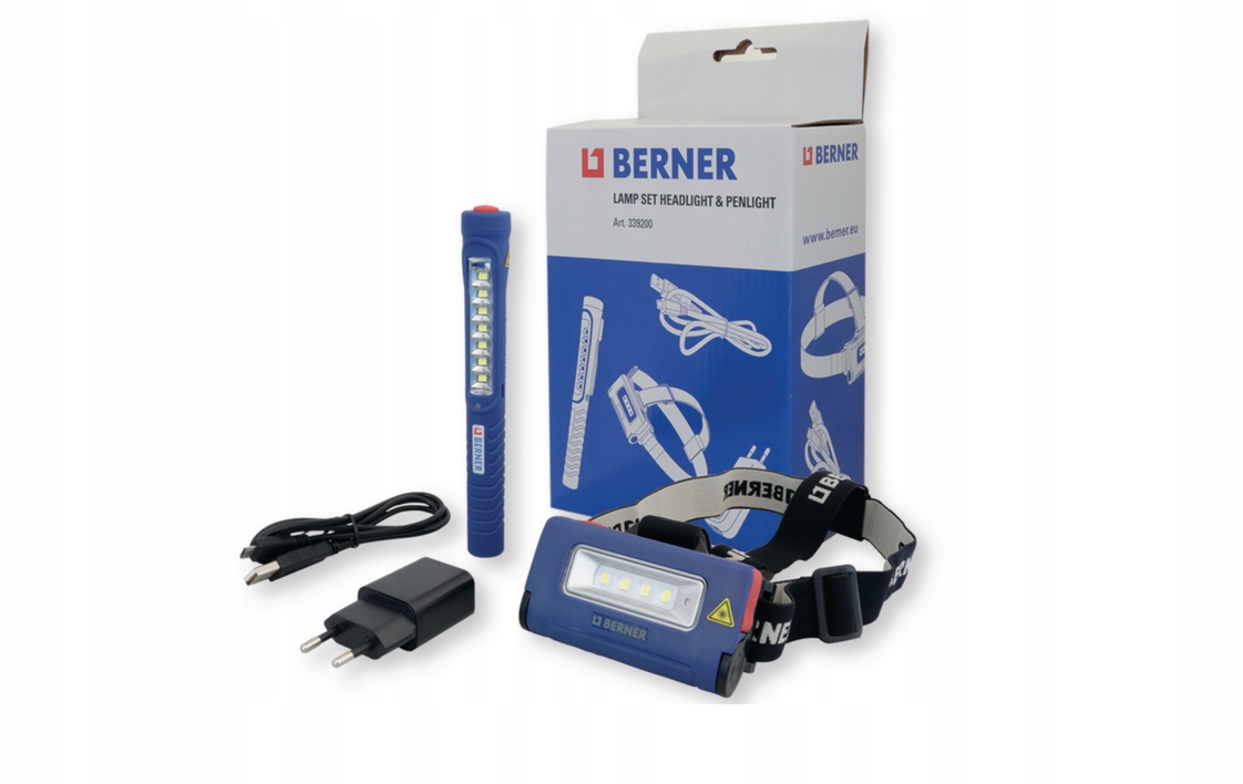 BERNER Zestaw Lampa czołowa + Penlight LED NIEMCY 339200 za 329 zł z ...