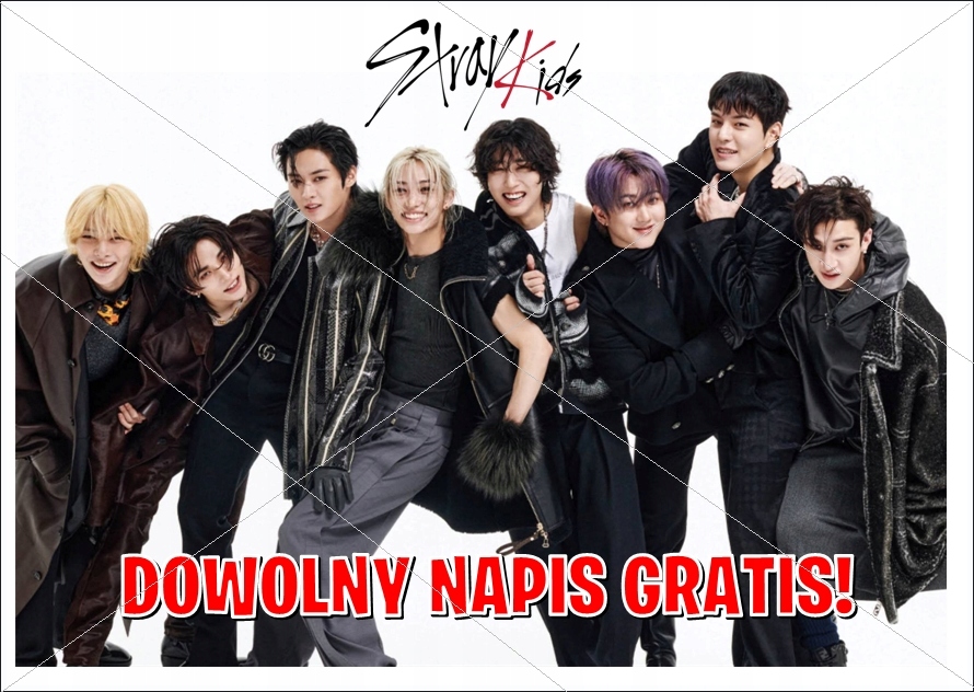 GRUBY OPŁATEK NA TORT A4 Stray Kids + napis GRATIS • Cena, Opinie ...