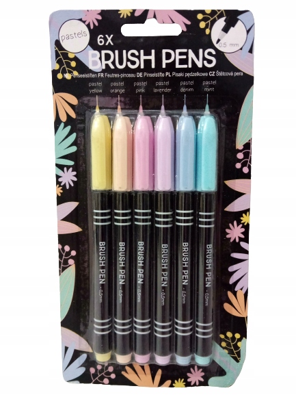 PISAKI PĘDZELKOWE 6 KOLORÓW 0,5 MM AVEC PASTELE 87 (8715275661987 ...