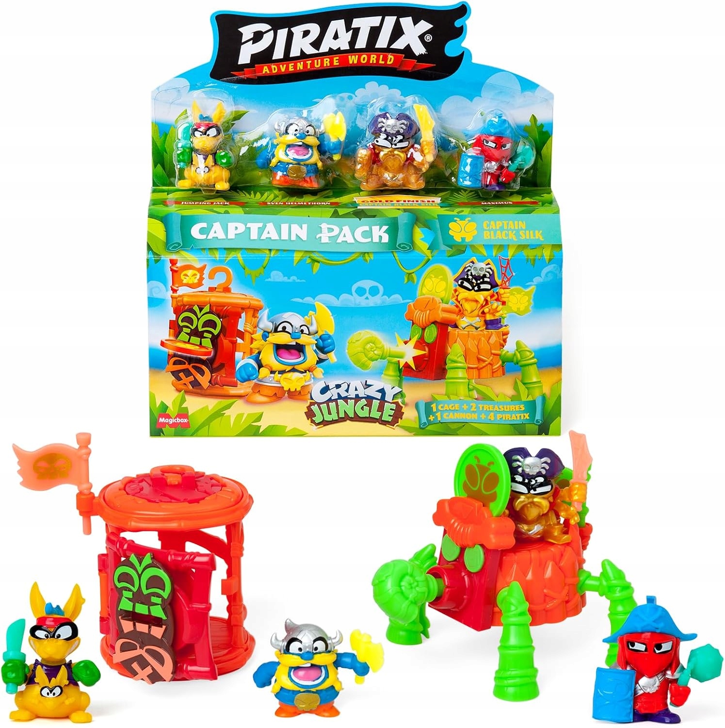 Magicbox Piratix Seria 3 Crazy Jungle Zestaw Captain Pack - Niska cena ...