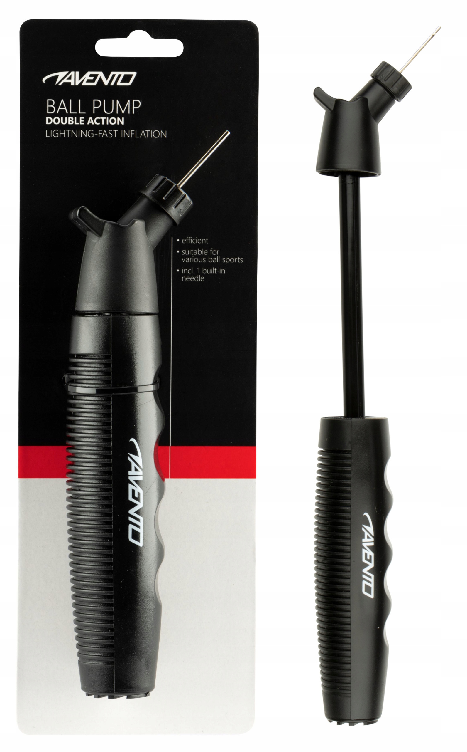 Pompka ręczna do piłki piłek z igłą dwustronna AVENTO - 8716404334307 ...