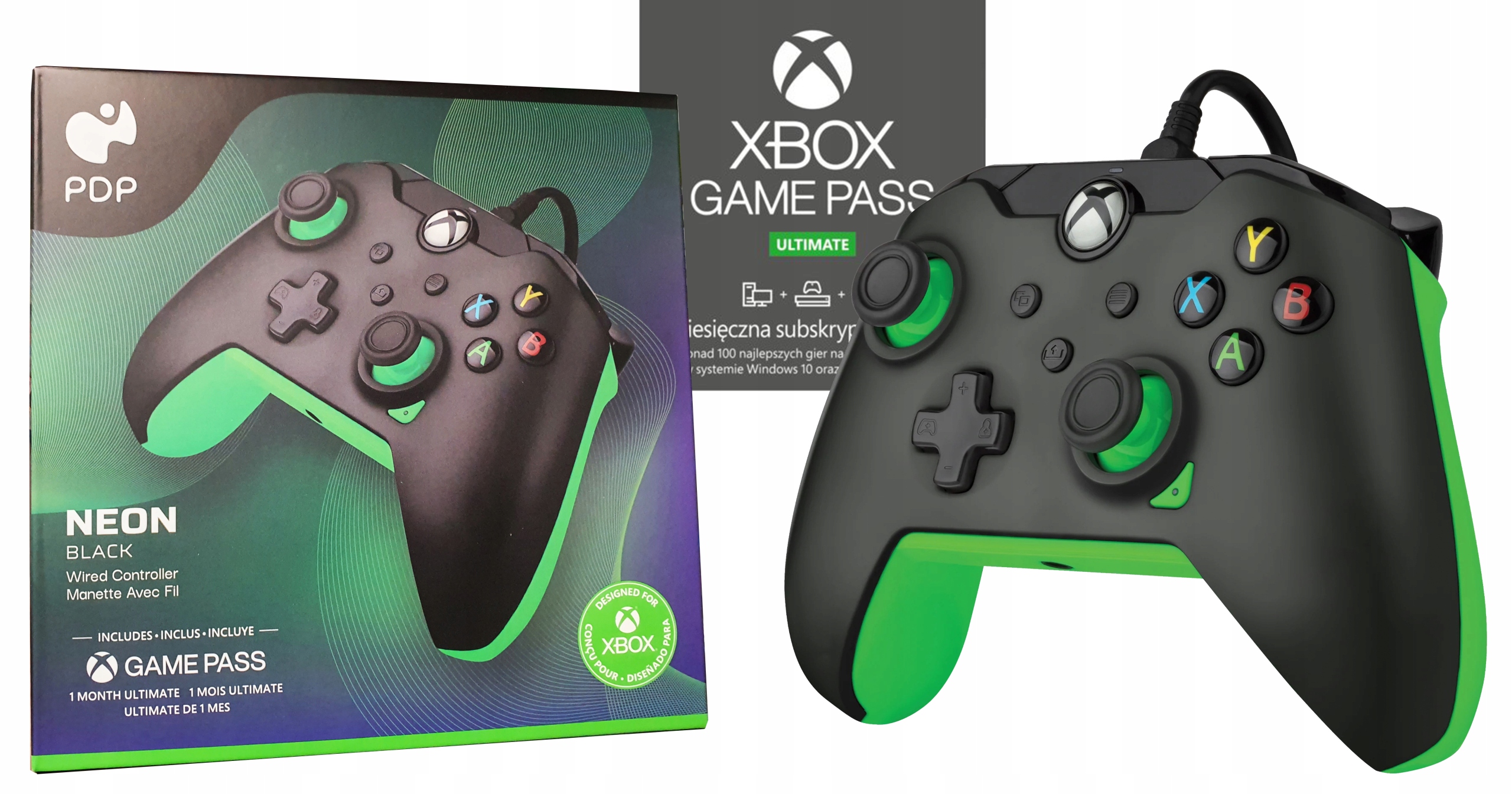 Pad przewodowy PDP Neon Black - Sklep, Opinie, Cena w Allegro