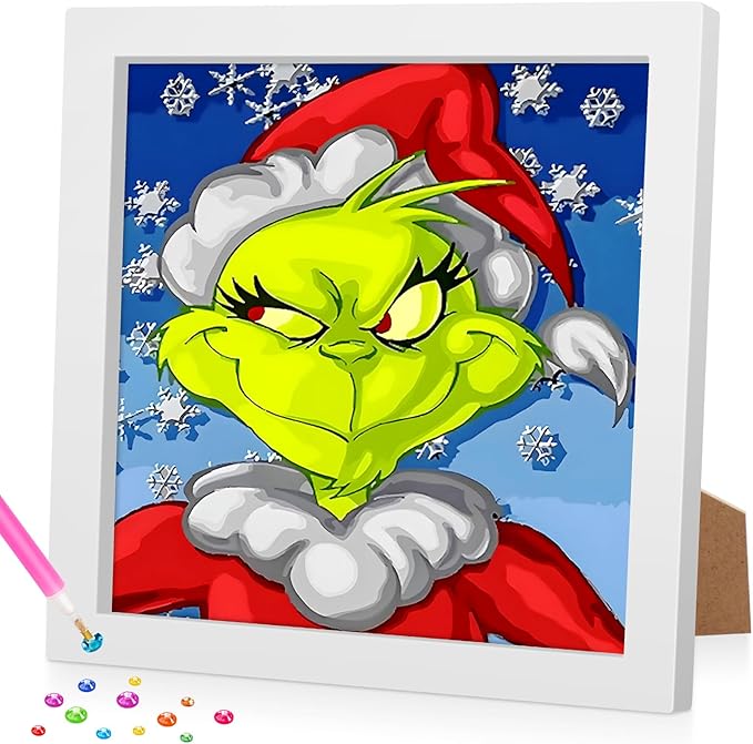 DIY Diamond painting Grinch zestaw diamentowy haft mozaika akcesoria ...