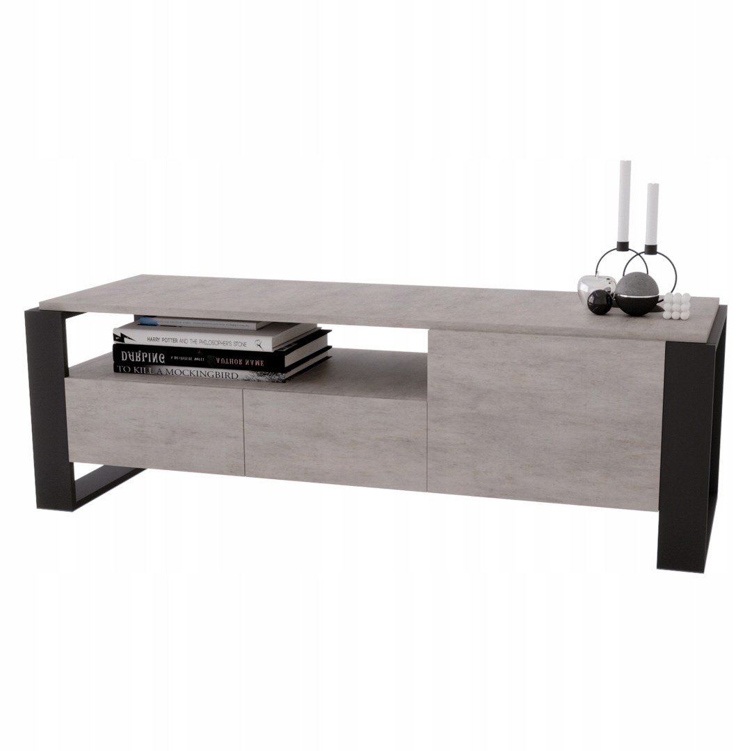 Szafka szafa RTV stolik KAJA Dąb LOFT telewizor • Cena, Opinie • Szafki ...