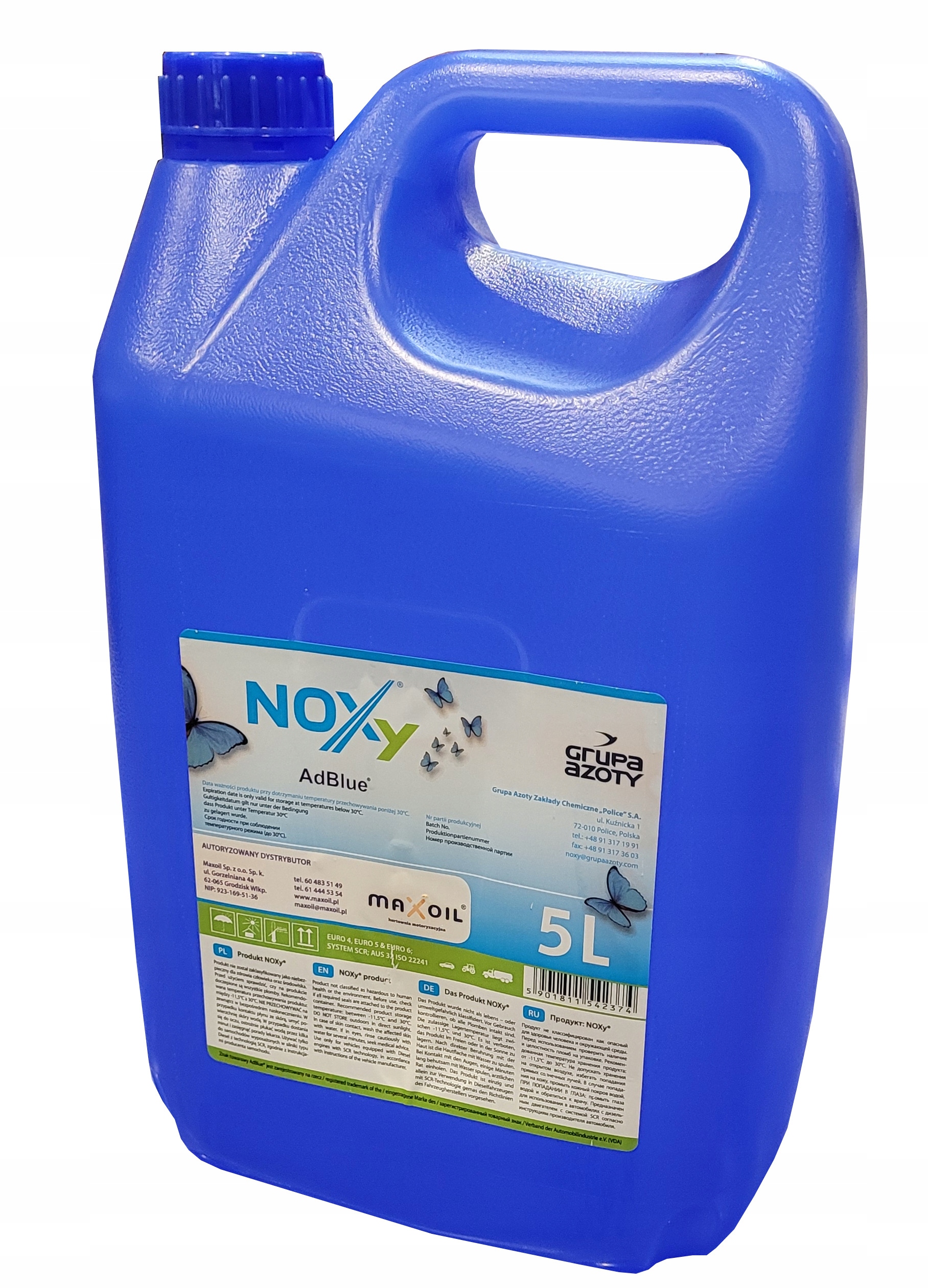 NOXY ADBLUE ORYGINAŁ DO PALIWA EURO PŁYN 2 x 5L + (lejek pod etykietą ...