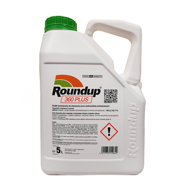 Roundup 360 Plus 5L ŚRODEK NA CHWASTY RANDAP Koncentrat Chwastobójczy ...