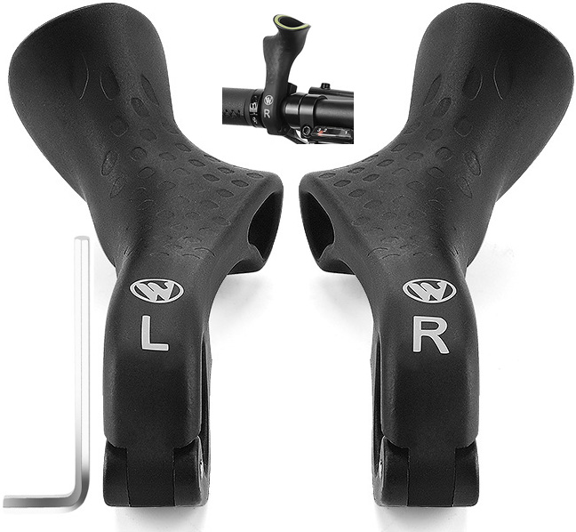 CHWYTY ROWEROWE ERGONOMICZNE GRIPY ROGI NA KIEROWNICE DO ROWERU MTB ...