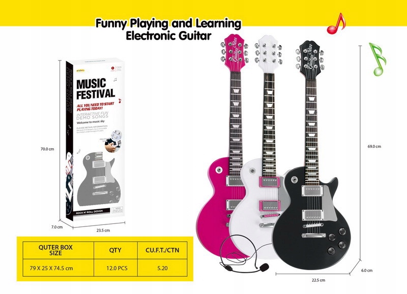 DLA DZIECI ELEKTRYCZNA BIAŁĄ GITARA (4957328458807) • Cena, Opinie • Instrumenty muzyczne ...