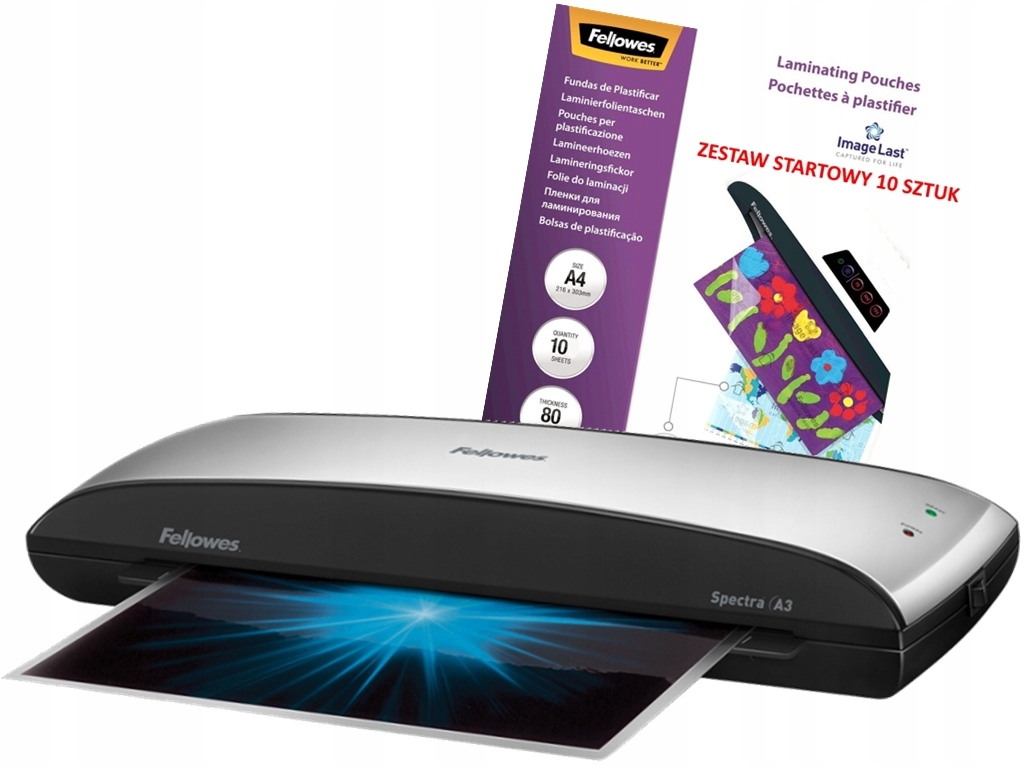 Laminator FELLOWES Spectra A3 + folia do laminowania A4 80mic ...
