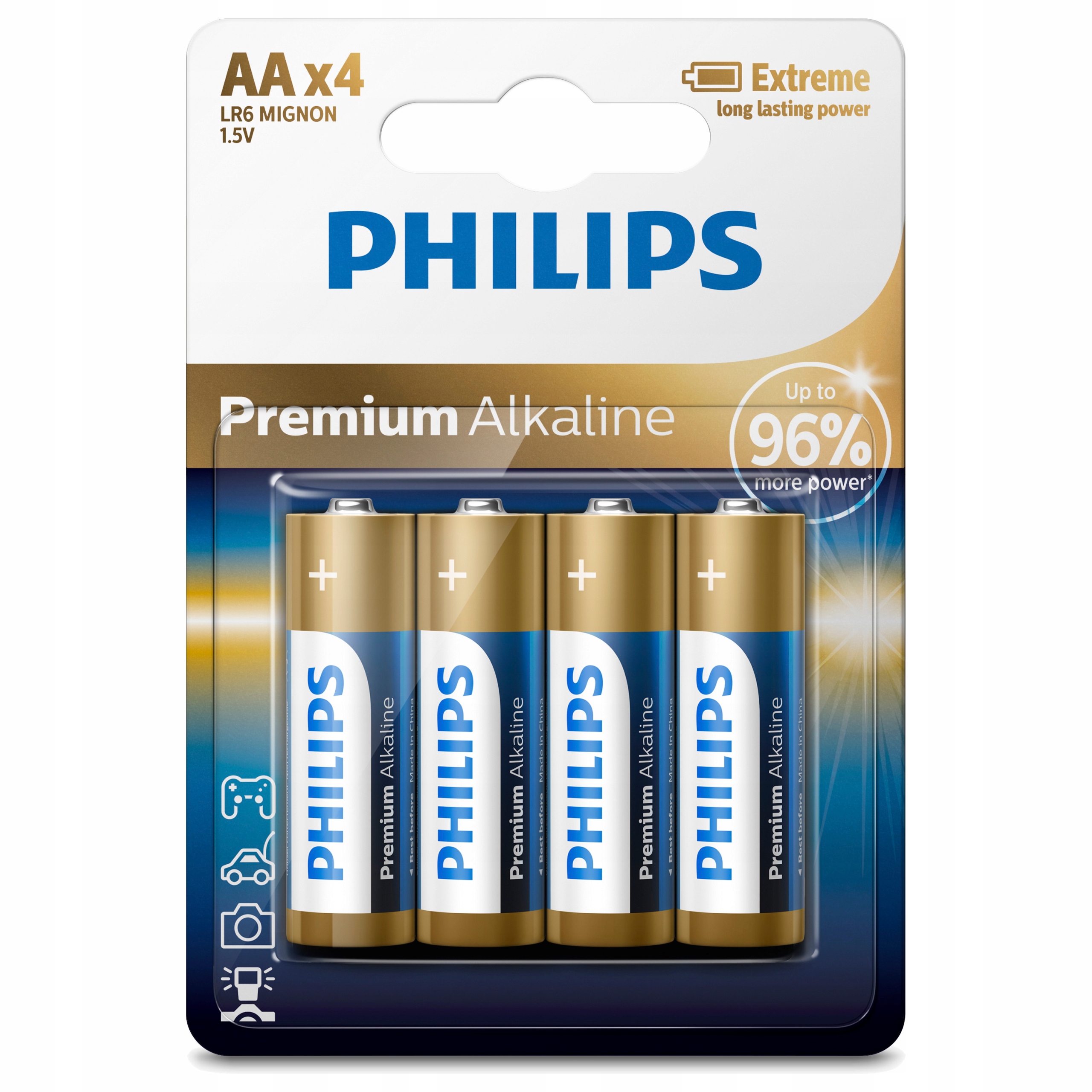 PHILIPS Bateria LR6 AA 1,5V PREMIUM Alkaline 4szt - Sklep, Opinie, Cena ...