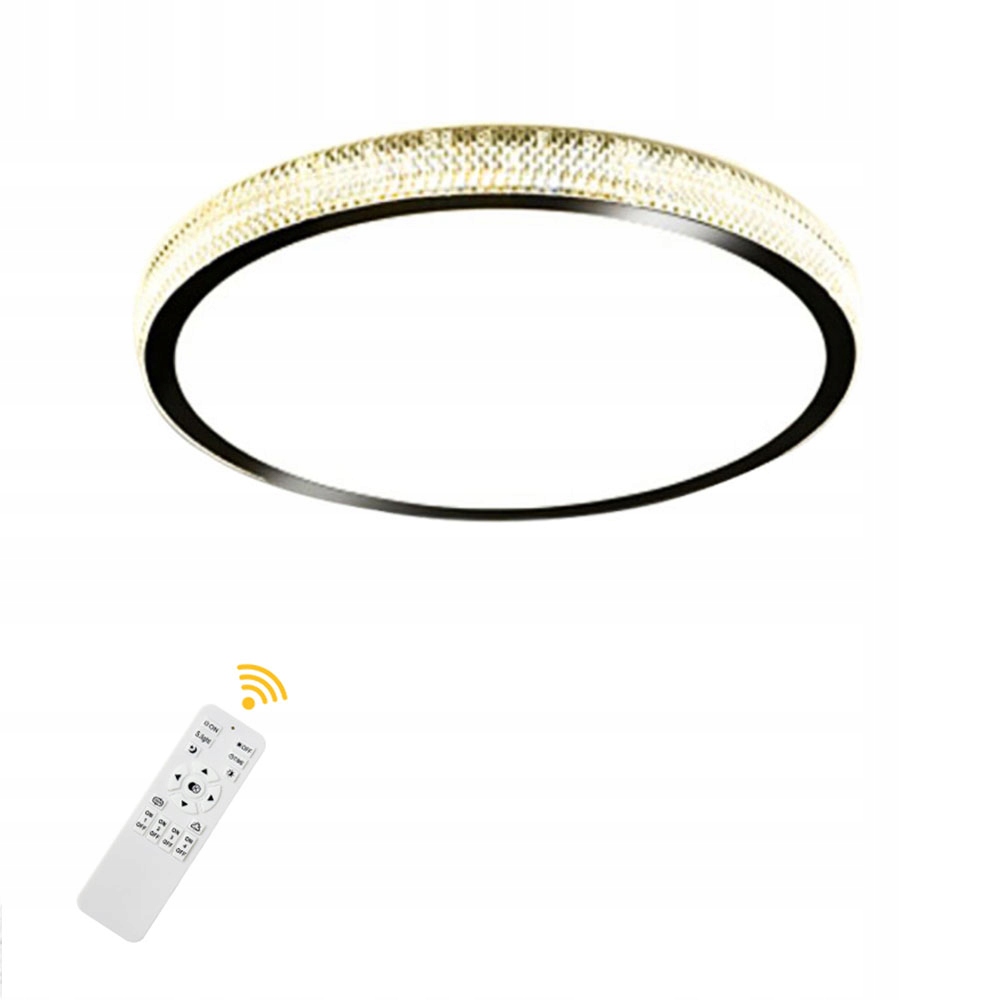 Lampa sufitowa nowoczesna LED 38W ściemniana pilot (0610446380552 ...