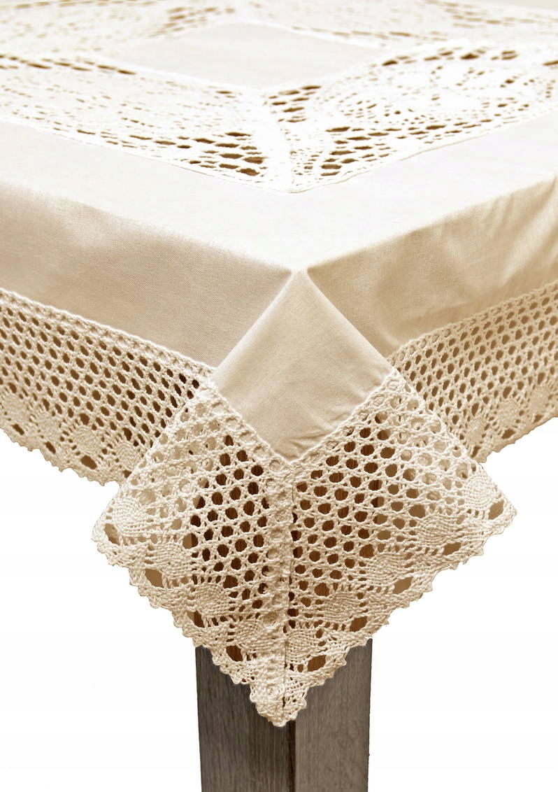 OBRUS 85x85 KORONKA KREMOWY KWIAT INSPIRACJA (5907565340778) • Cena ...