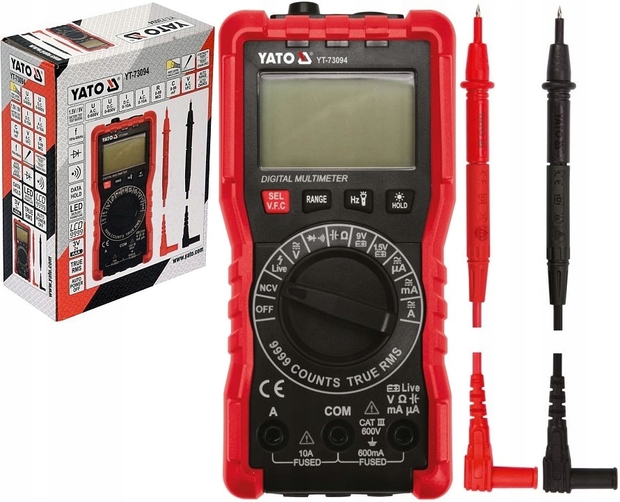 DIGITÁLNÍ MULTIMETR LCD TEST BATERIE YATO za 542 Kč - Allegro