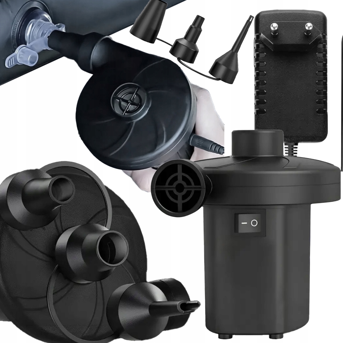 ELEKTRYCZNA POMPKA UNIWERSALNA do POMPOWANIA PIŁEK MATERACY BALONÓW ...