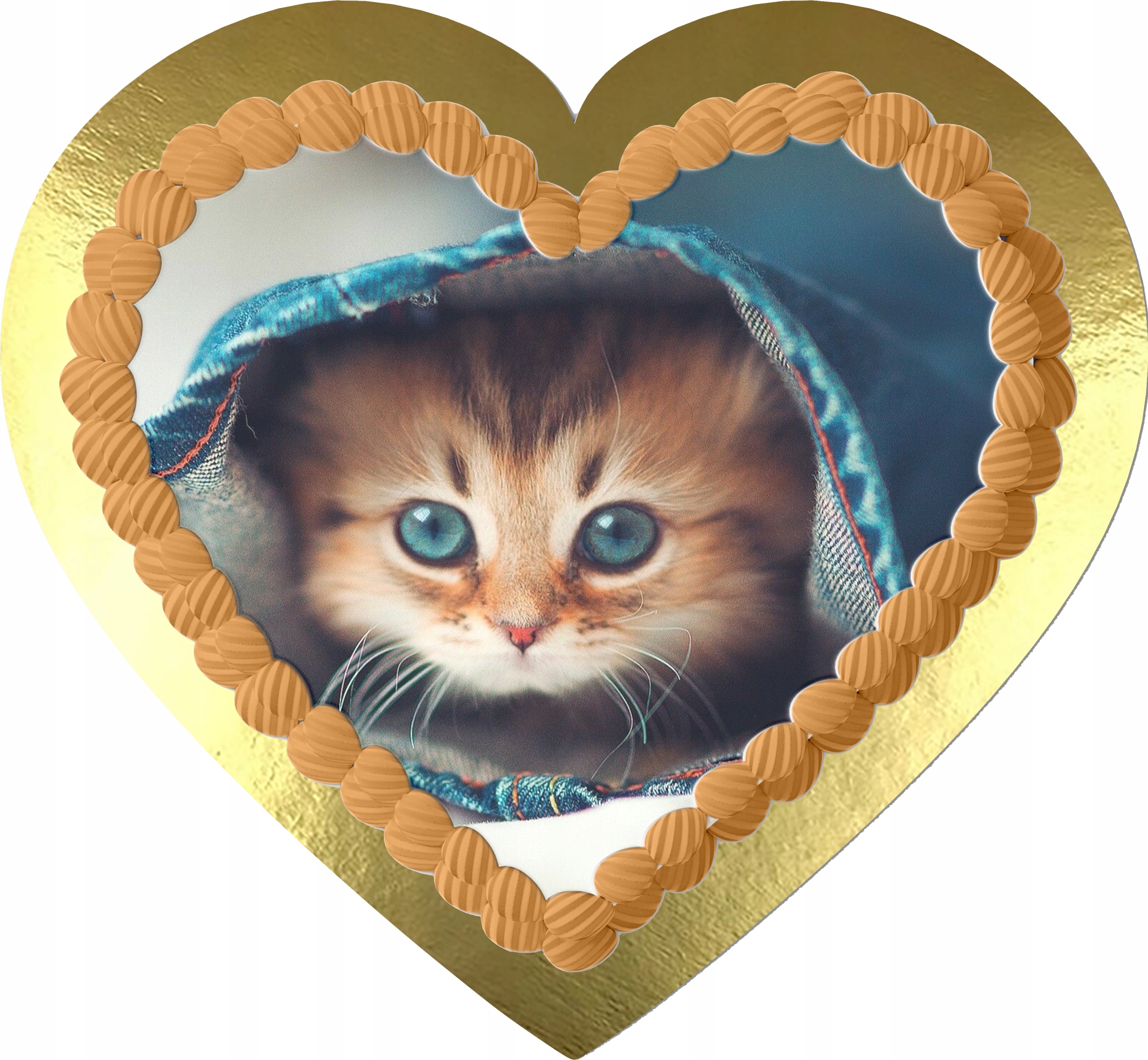 OPŁATEK SERCE SERDUSZKO NA TORT KOTKI KOT KOTEK CAT + GRATIS TEKST 17269185255 - Allegro.pl