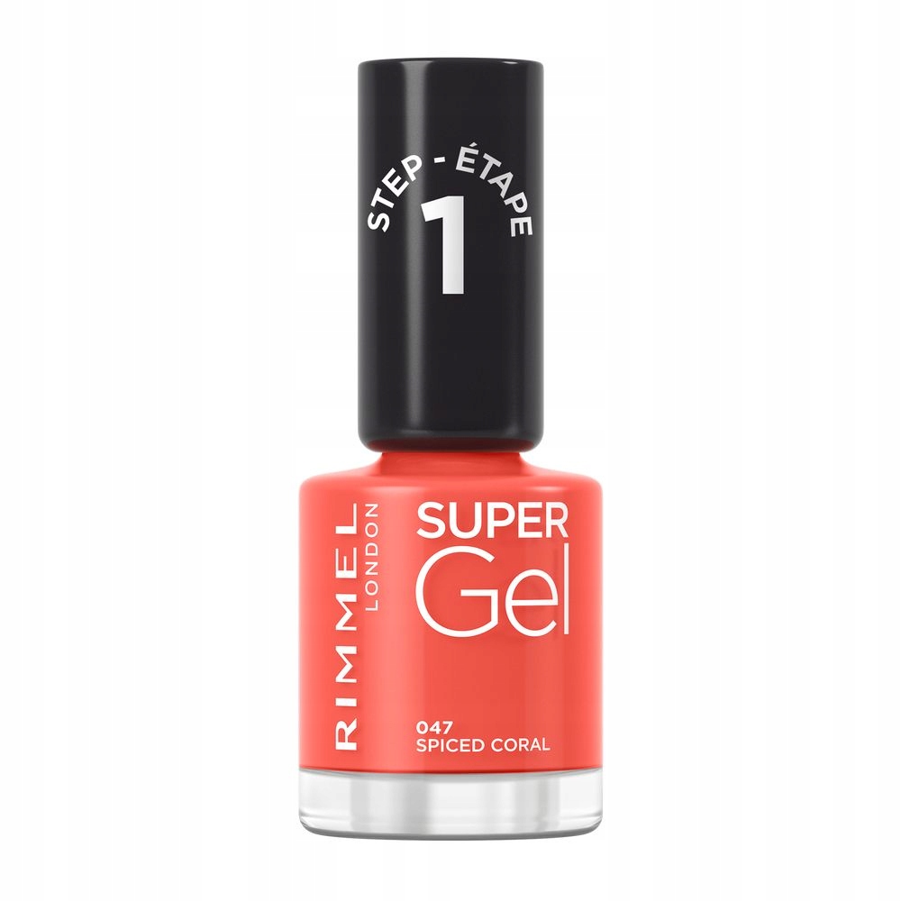 Rimmel London Super Gel STEP1 12 ml Lakier do paznokci 047 Spiced Coral ...