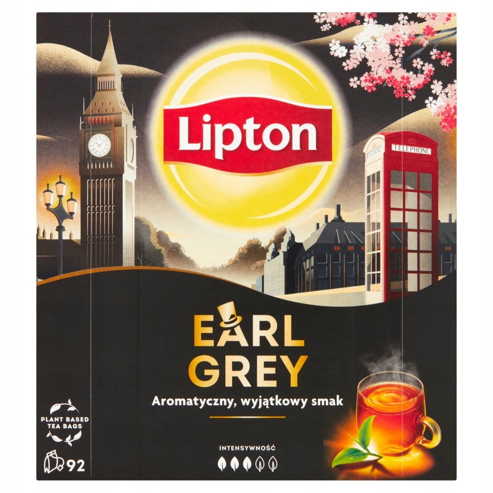 Lipton Earl Grey Herbata Czarna 92tb 14094995456 - Allegro.pl