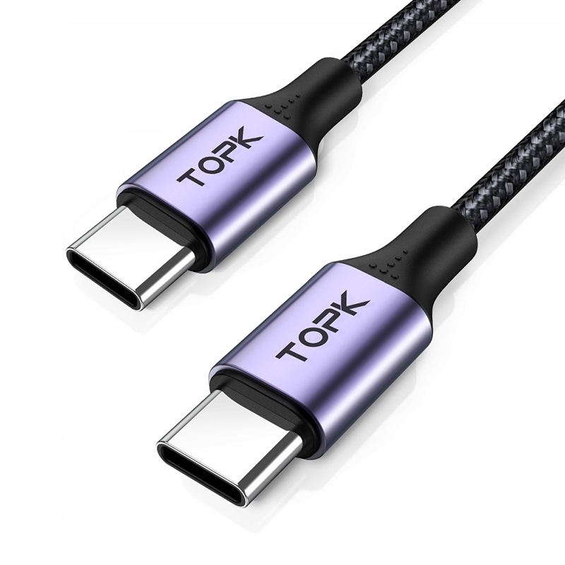 Kabel USB-C / USB-C PD 60W QC3 USB typ C 1m TOPK - Sklep, Opinie, Cena ...