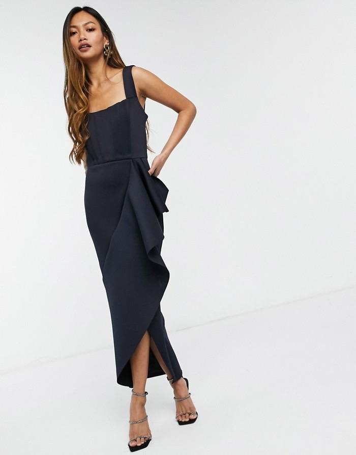 TRUE VIOLET GRANATOWA SUKIENKA RAMIĄCZKA (42) (5905904027977) • Cena ...