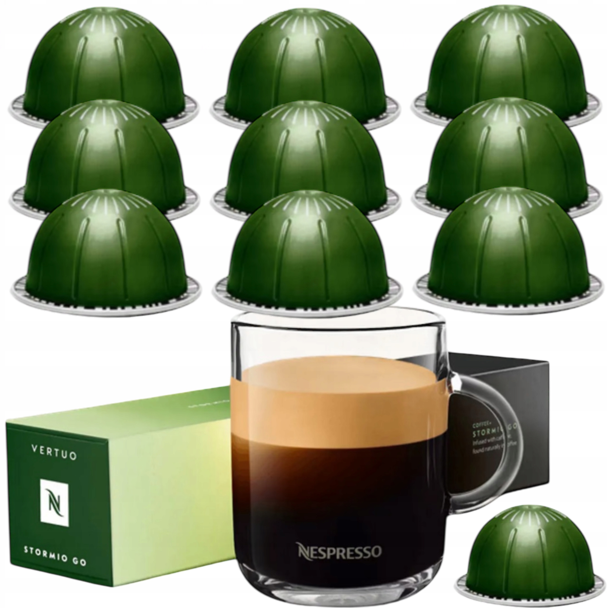 KAPSLE PRO NESPRESSO VERTUO STORMIO 10 KS - 230 ML INTENZIVNÍ KÁVA za ...