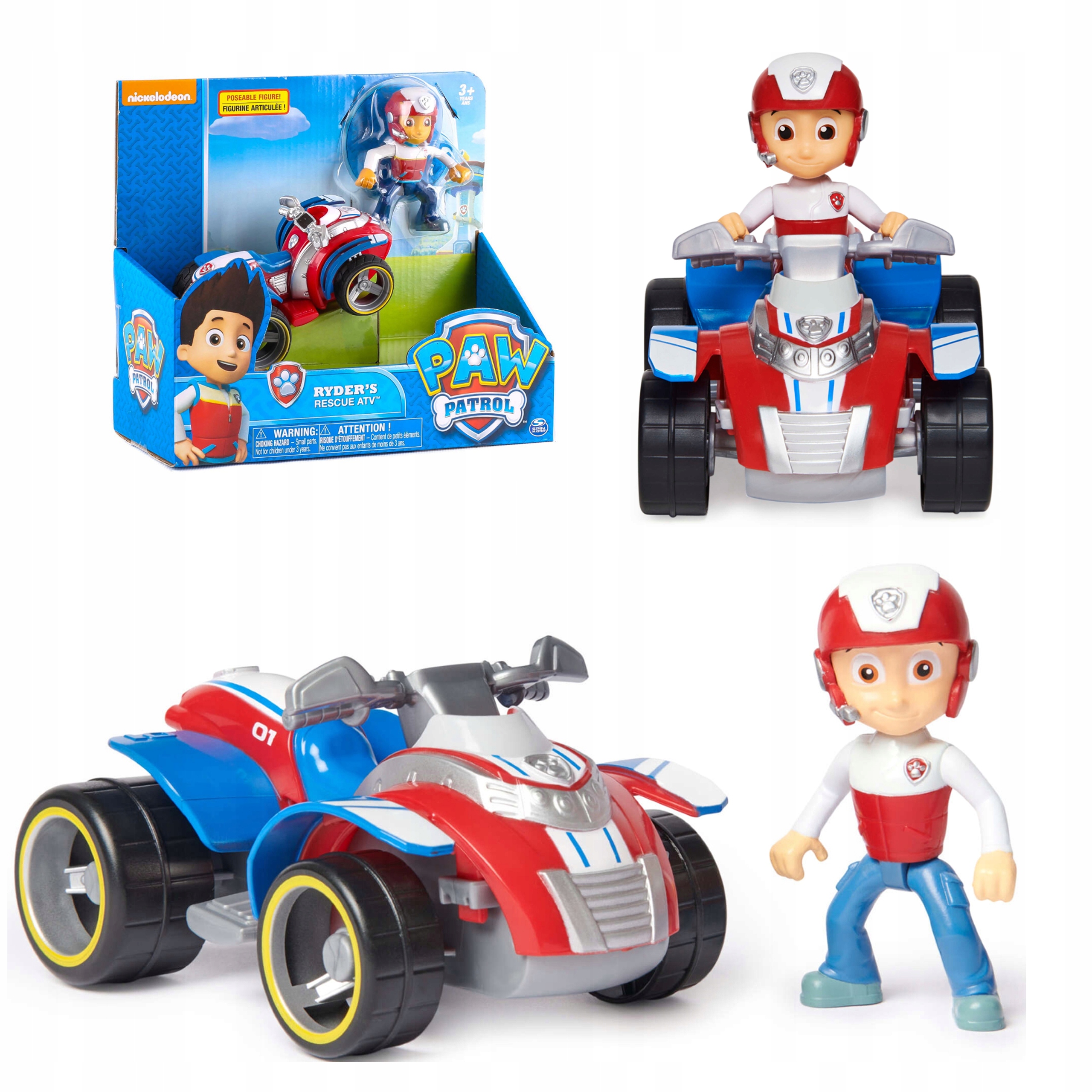 PSI PATROL FIGURKA RYDER POJAZD SAMOCHÓD RATUNKOWY QUAD ATV RUCHOME ...