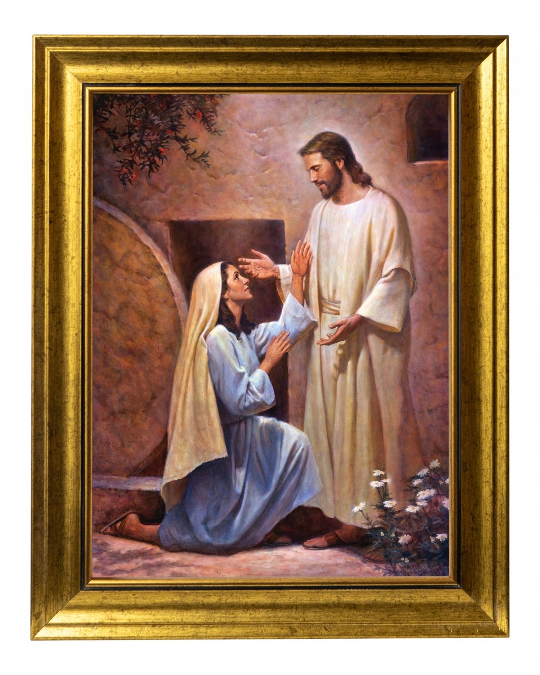 PAN JEŽÍŠ S MARIÍ MAGDALENOU | OBRAZ VE ZLATÉM MODERNÍM RÁMU 30X40 za ...