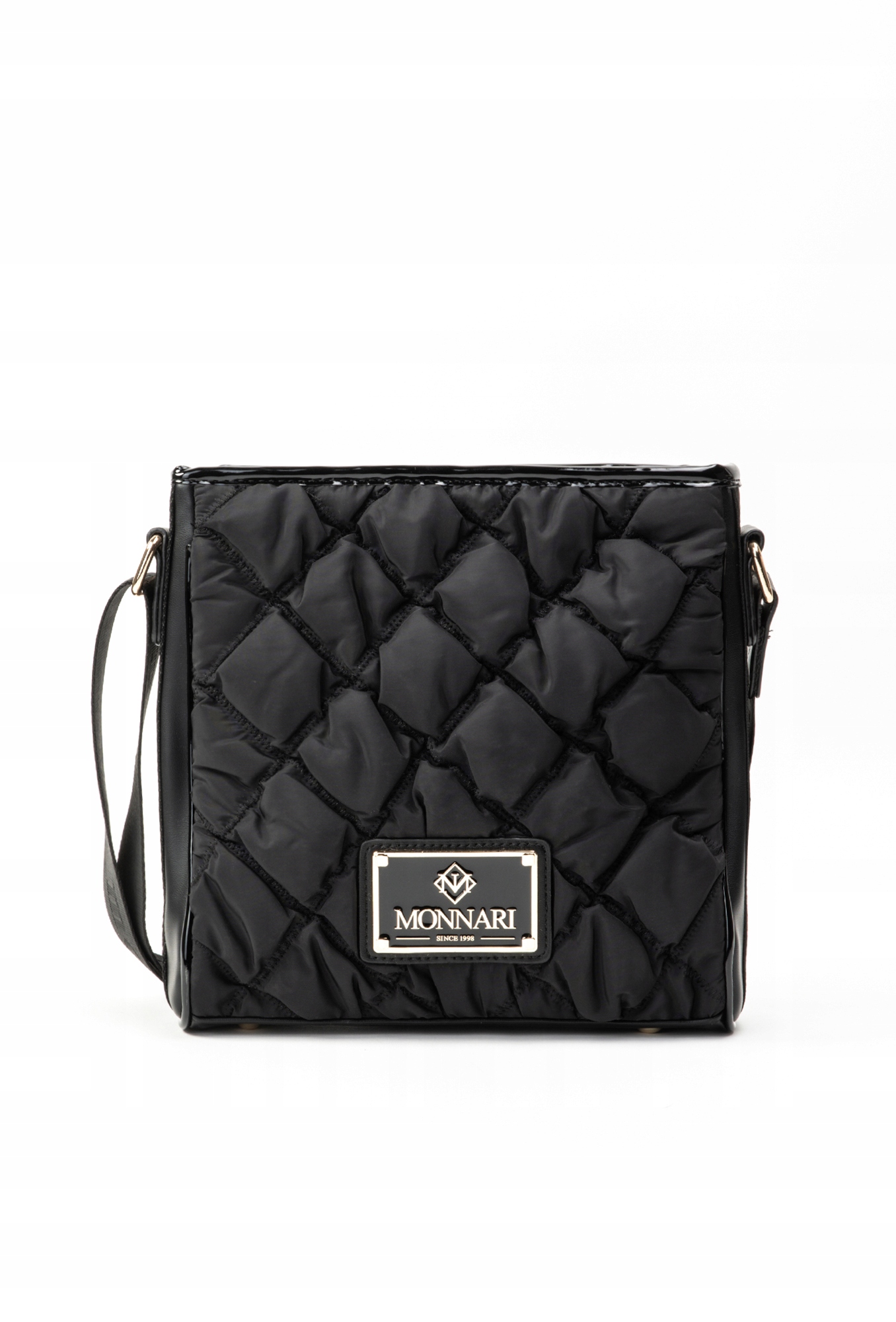 MONNARI TOREBKA DAMSKA LISTONOSZKA PIKOWANA CZARNA 12624099508 - Allegro.pl