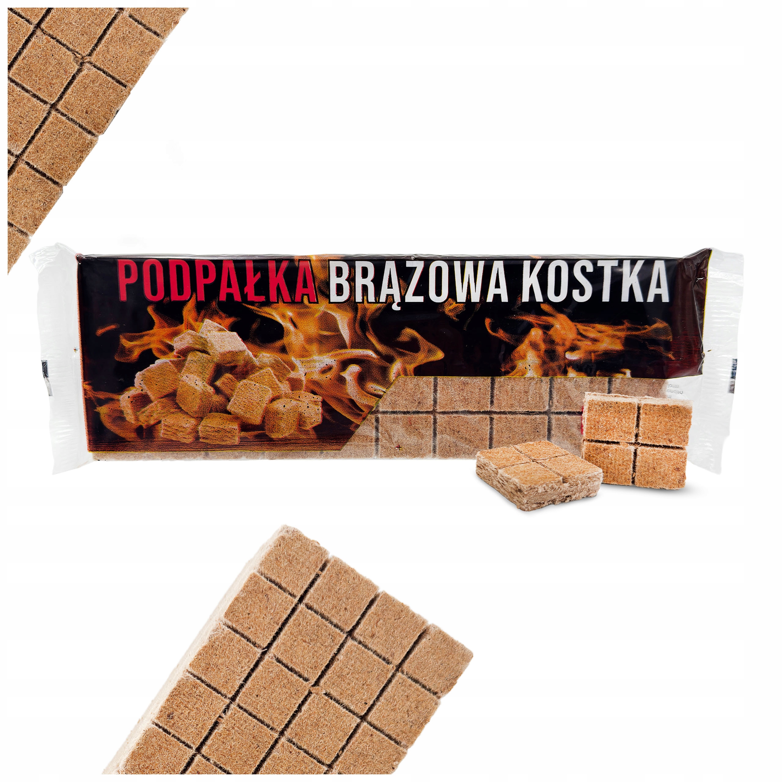 GYÚJTÓ KOCKA KANDALLÓHOZ, GRILLHEZ, KÁLYHÁHOZ, Barna, 40 darabos ...