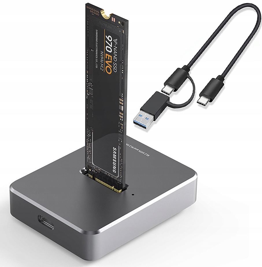 Obudowa Adapter Dysku SSD M2 NVMe PCIe 2W1 USB 3.0 USB-C 10 Gbs Kieszeń ... Obudowa Adapter Dysku SSD M2 NVMe PCIe 2W1 USB 3.0 USB-C 10 Gbs Kieszeń ...