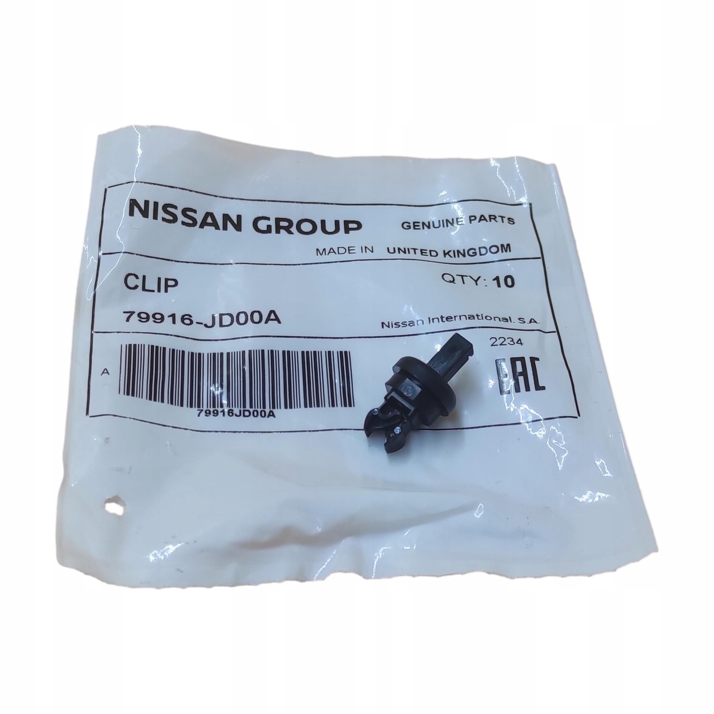 Zaczep półki bagażnika Nissan OE 79916JD00A 4250325717596 za 24.00PLN z ...