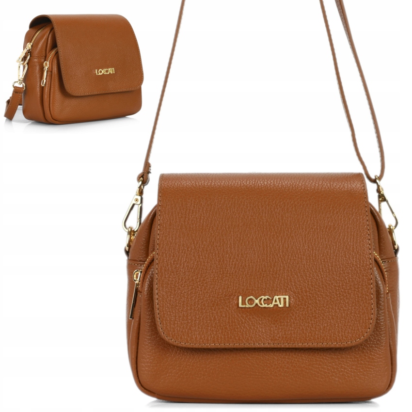 Torebki damskie skórzane małe listonoszki LOCCATI • Cena, Opinie ...
