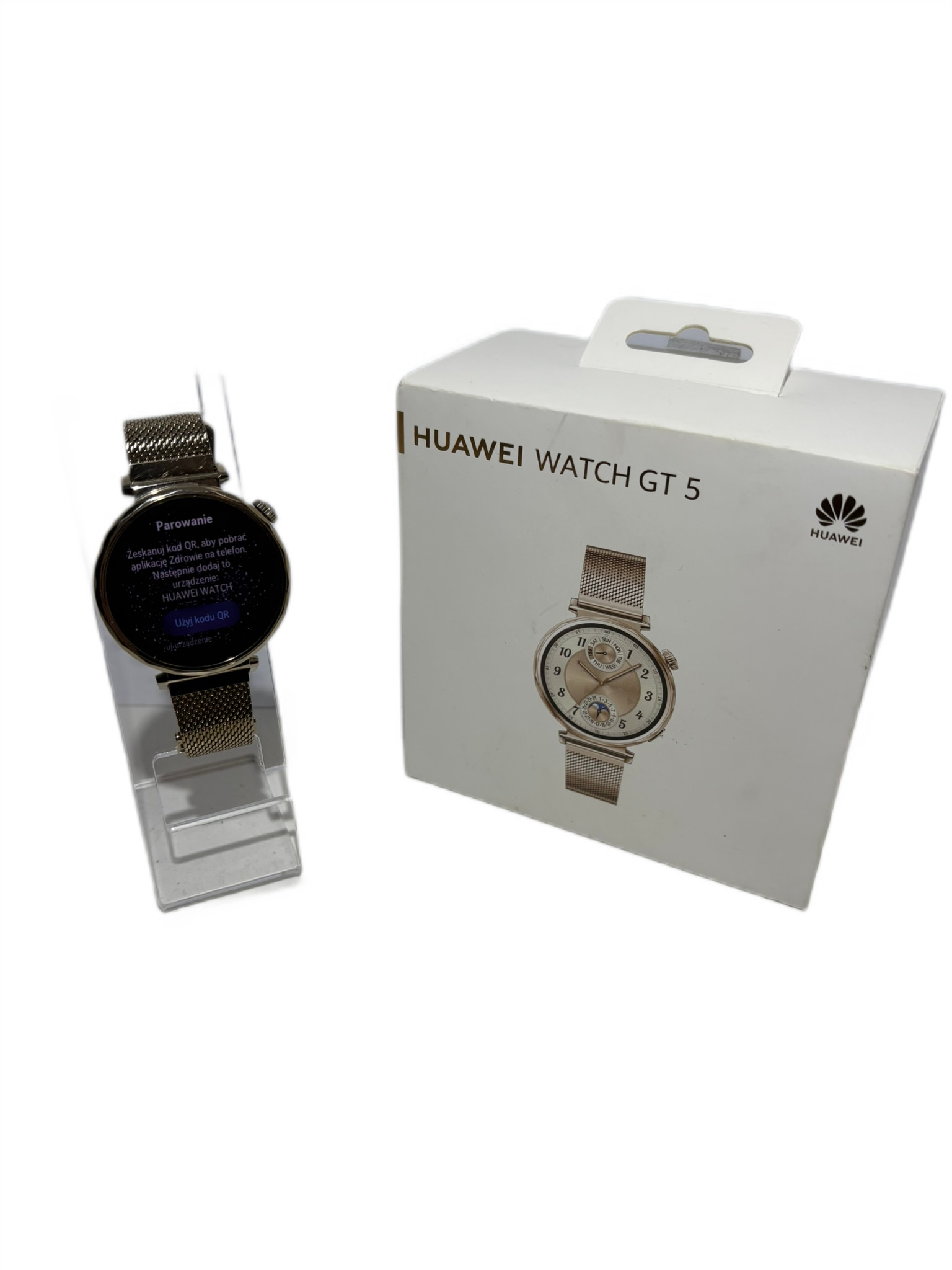 Smartwatch Huawei Watch GT 5 GPS 41 mm AMOLED NFC 5ATM złoty - Sklep, Opinie, Cena w Allegro