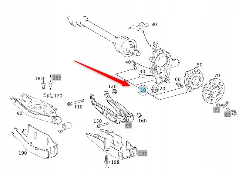 ZWROTNICA MERCEDES E W211 CL C219 LEWA PRZÓD A2113508308 za 3882,30 zł ...