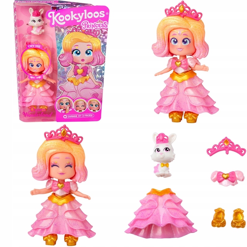 38949 KOOKYLOOS Princess Doll figurki lalka laeczka wzory ...