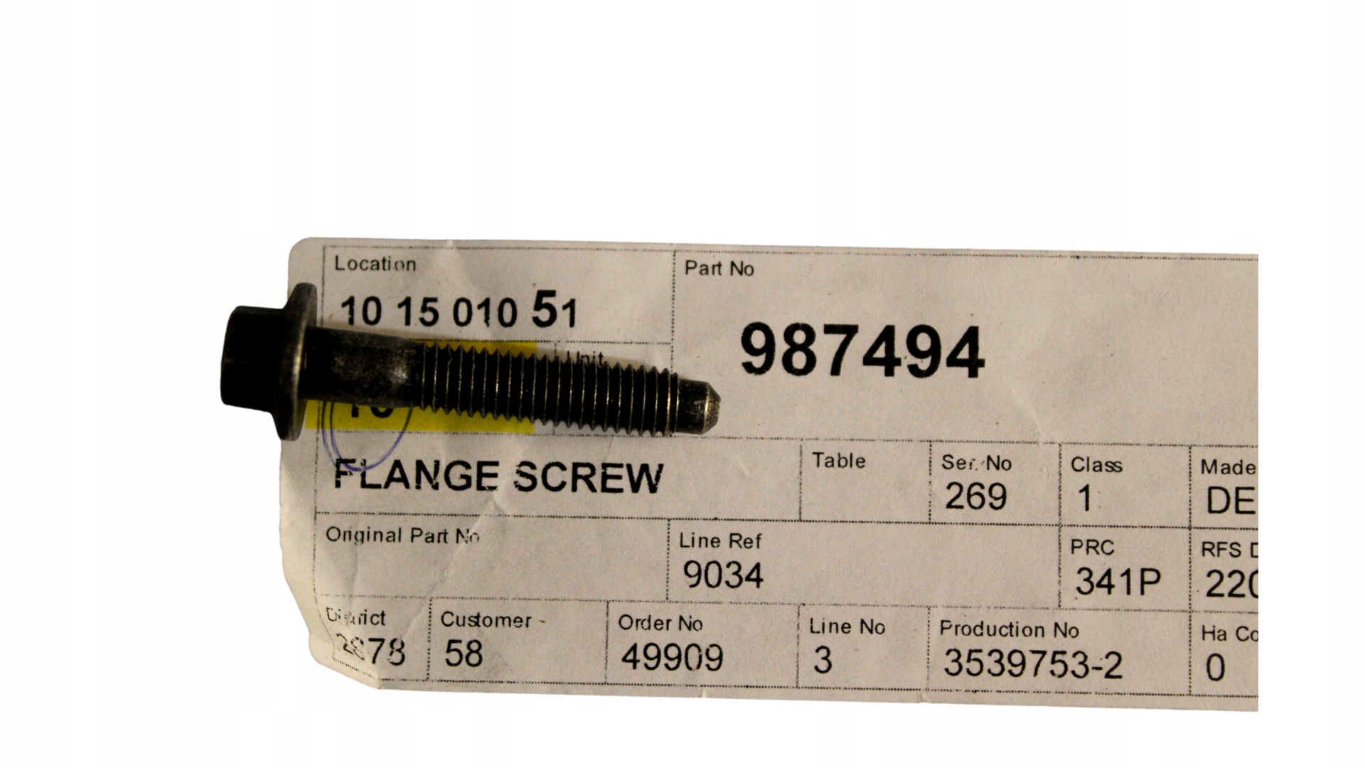 VOLVO S60 V60 XC60 sruba wtryskiwacza 2,0D 2,4D 98 za 27.99PLN z ...