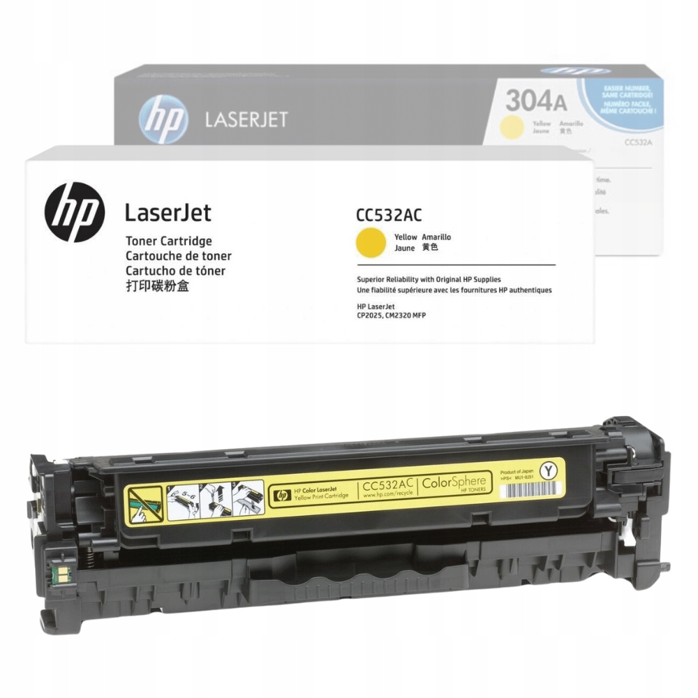 Toner HP 304A Ylw Contract LJ Toner Cartridge CC532AC żółty (yellow ...