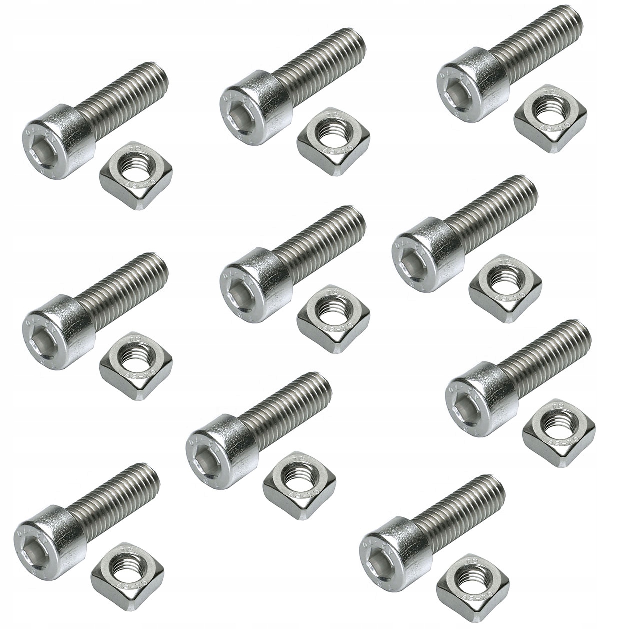 ŚRUBA IMBUSOWA M8x25 + NAKRĘTKA KWADRATOWA M8 FOTOWOLTAIKA x10 • Cena, Opinie • Fotowoltaika ...