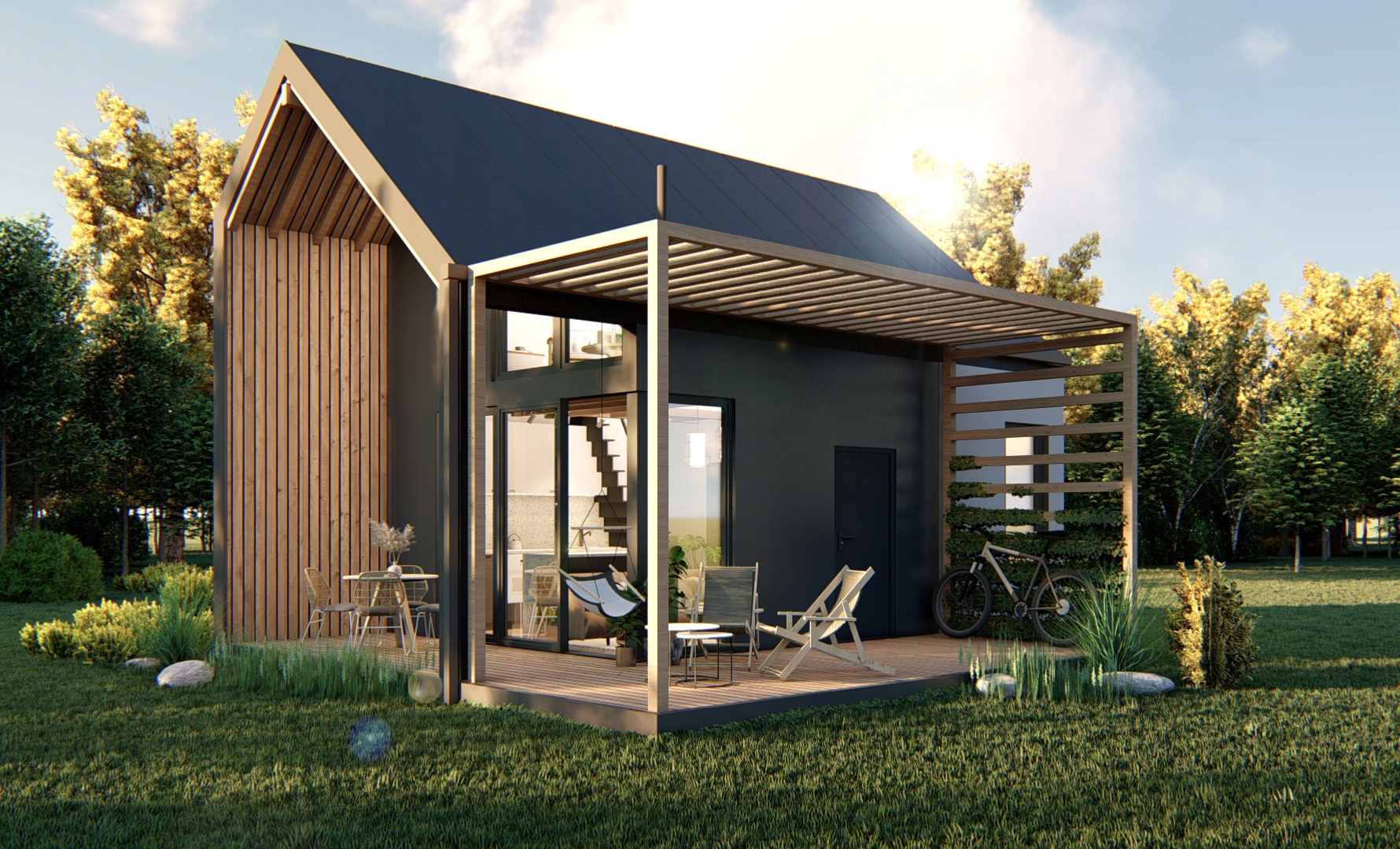 Dom modułowy aplusemcom 35m2 bez pozwolenia CIEPŁY Końskie - Domy ...