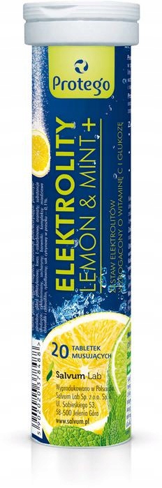 Protego Elektrolity Lemon&Mint+ 20tabl. mus. 10490710081 - Allegro.pl