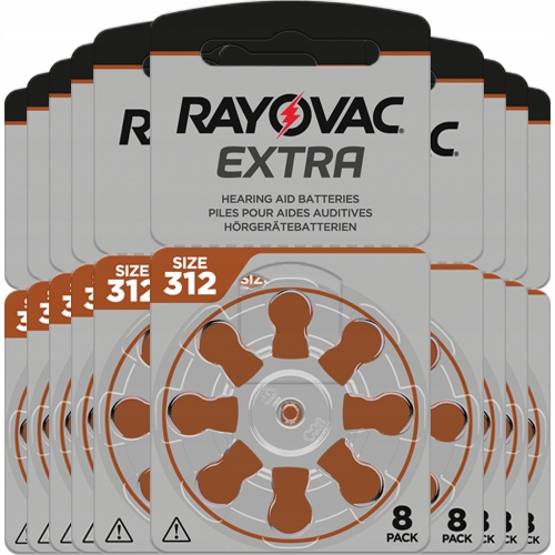 80x Rayovac Extra 312 baterie do aparatu słuchowego (5000252100997) • Cena, Opinie • Baterie do ...