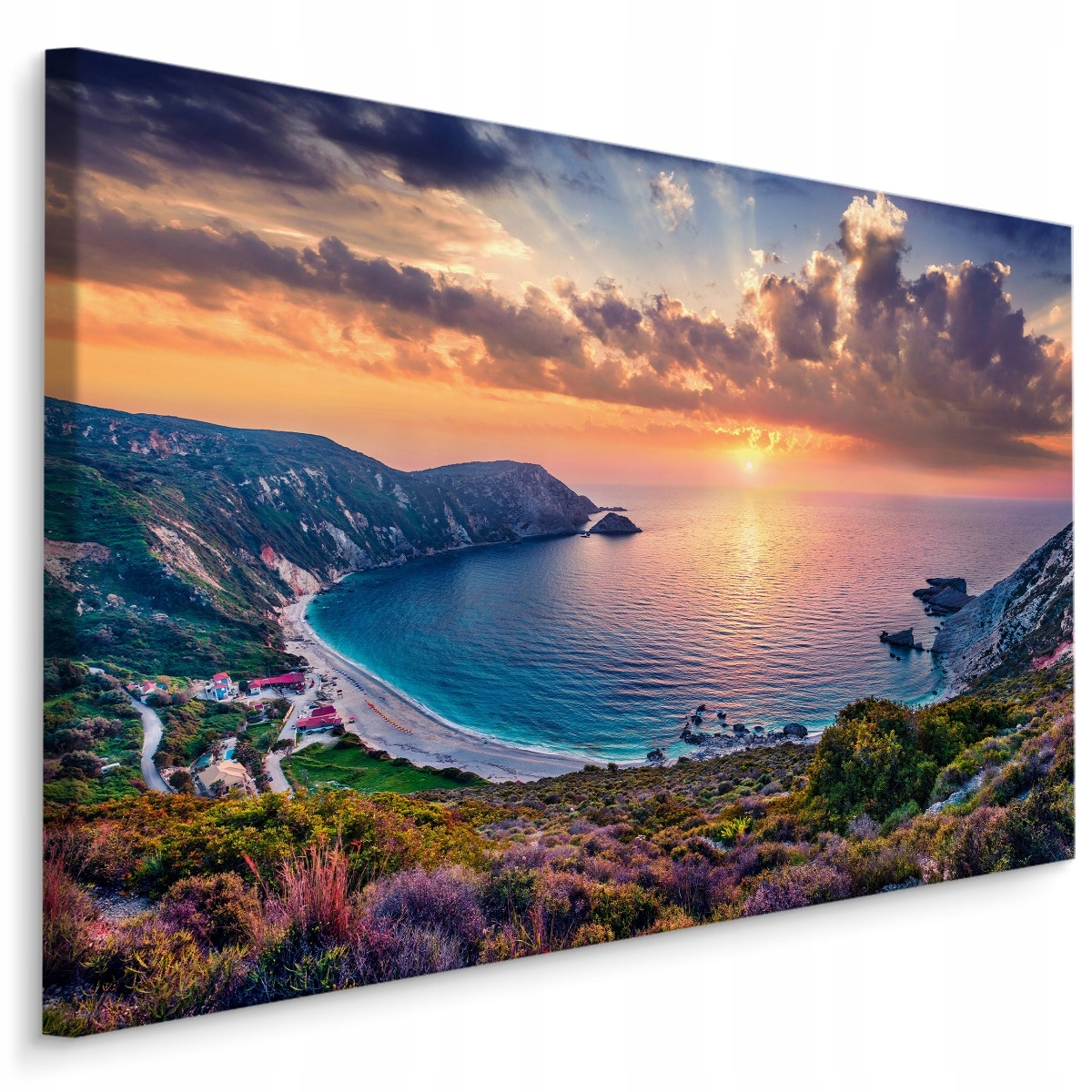 Obraz do obývačky ZÁPAD SLNKA záliv príroda 40x30 - Allegro