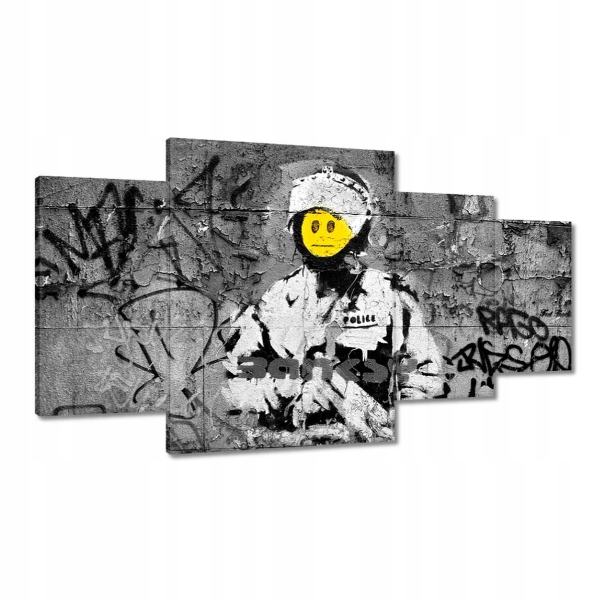 Obrázky 160x90 Banksy Smajlík - Allegro