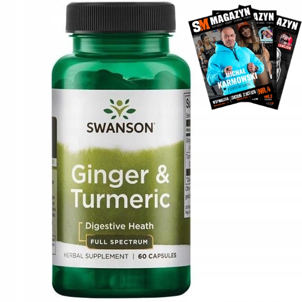 Swanson Full Spectrum Imbir & Turmeric (Imbir i kurkuma) 60 kapsułek ...