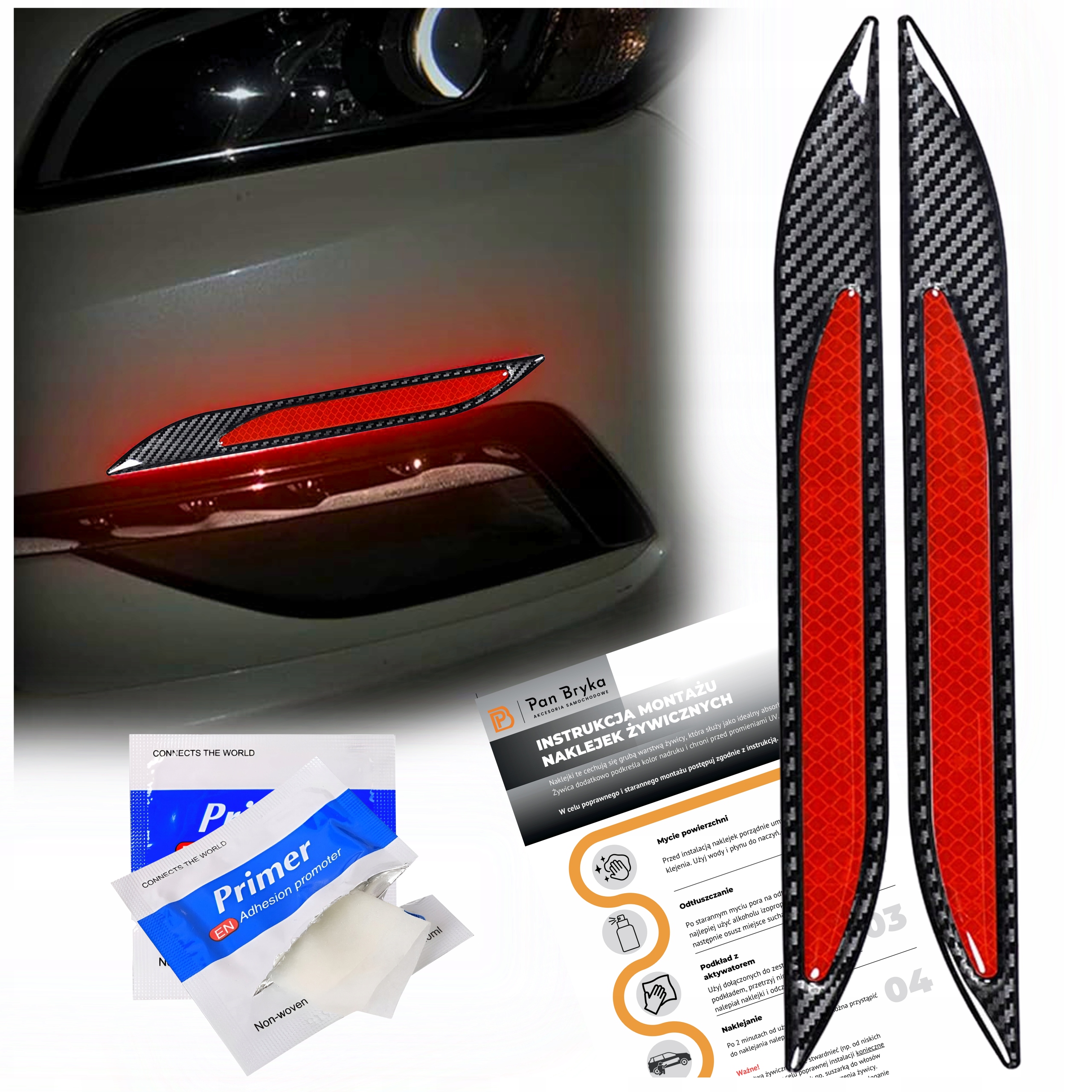 NAKLEJKI NALEPKI FOLIA OCHRONNA ODBLASKOWA NA SAMOCHÓD ROWER SKUTER ...